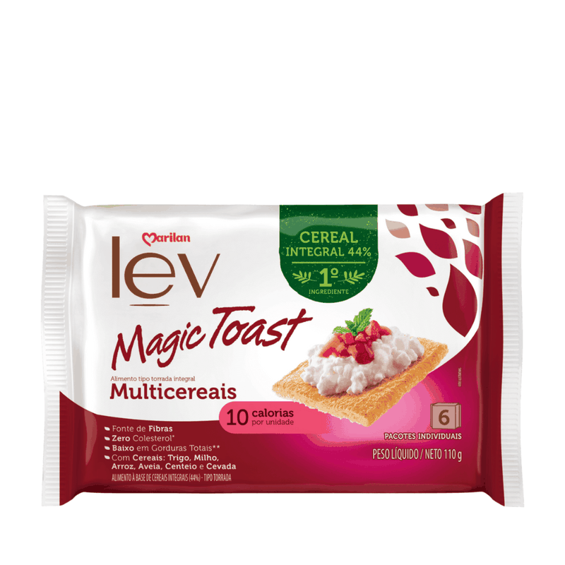Torrada Lev Magic Toast Multicereais Marilan - 110g - Casa Santa Luzia